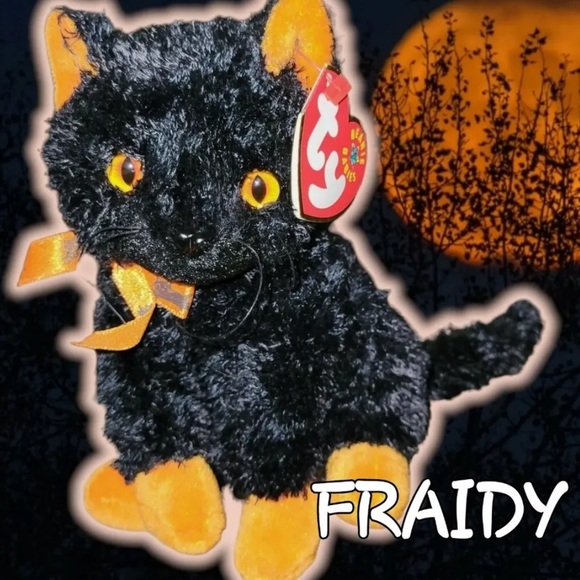 Ty | Toys | 200 Fraidy The Black Cat Ty Beanie Babies 9th Gen Hang 0th ...